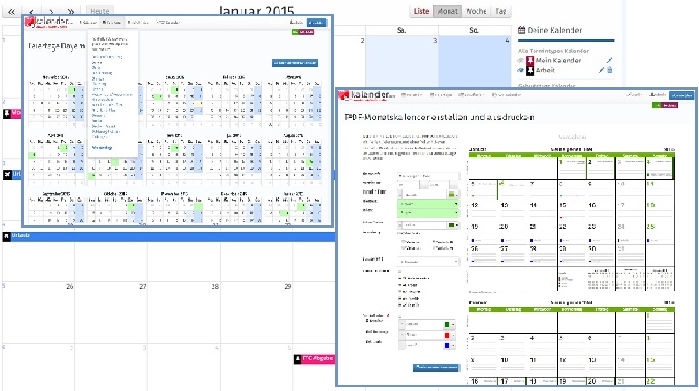 Informations zum Online Termine-Kalender - Kalender.com