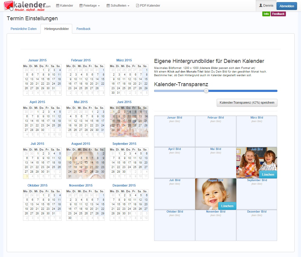 Informations zum Online Termine-Kalender - Kalender.com