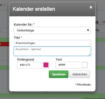 Informations zum Online Termine-Kalender - Kalender.com
